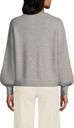 Lands End Rundhalspullover mit aufgestickten Blumen, Damen, Größe:40-42 petite, Weiß, Wolle/Polyester/Viskose, by Lands End