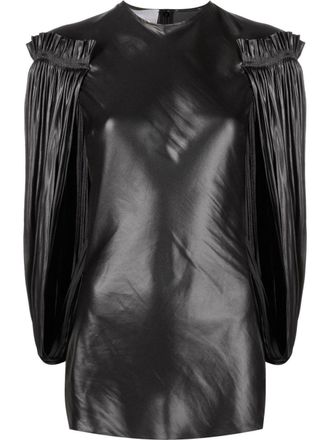 Stella McCartney blouse pliss&eacute;e &agrave; d&eacute;coupes - Noir