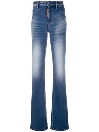 Dsquared2 jean &eacute;vas&eacute; &agrave; effet d&eacute;lav&eacute; - Bleu