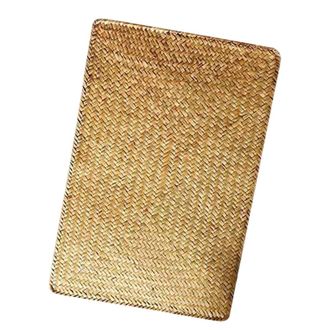 DOITOOL Rechteckiges Hitzebest&auml;ndiges Platzset aus Nat&uuml;rlichem Seegras Gewebte Tischunterlage f&uuml;r Teekannenisolierung und Esstischschutz rutschfest Orange