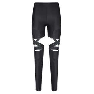 Barrow Ausgeschnittene technische Stoffleggings - - Trousers - Damen - Schwarzk - L