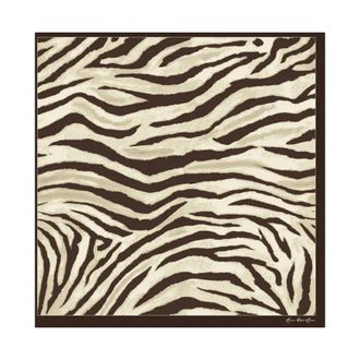 Ralph Lauren &Eacute;charpe Carr&eacute;e Z&egrave;bre en Laine et Soie - unisex - Accessoires - Brun - Taille: ONE Size