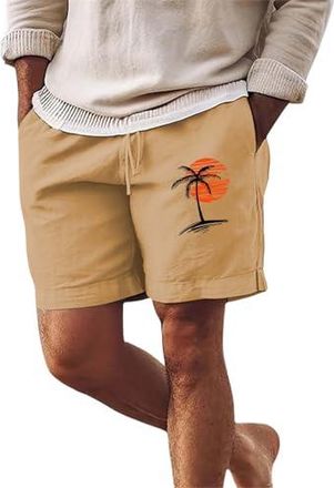 Generic Short de plage pour homme - Short de plage d&eacute;t&eacute; - S&eacute;chage rapide - Short de bain pour homme, kaki, 4XL