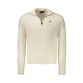 Napapijri Wei&szlig;er Woll Herren Pullover - - Knitwear - Herren - Wei&szlig; - XL