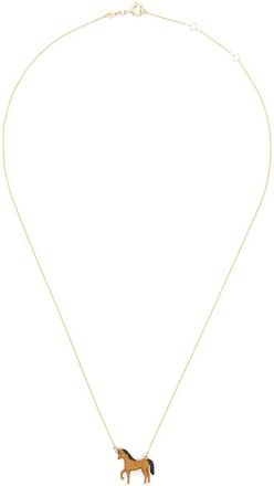 Aliita 9kt Caballo Gelbgoldhalskette mit Anh&auml;nger