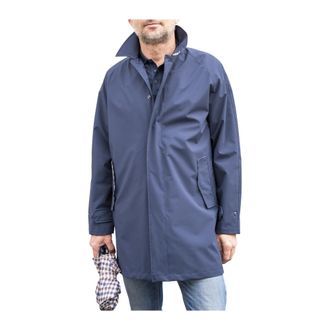 Aquascutum Single-Breasted Coats - - Coats - Herren - Blau - XL