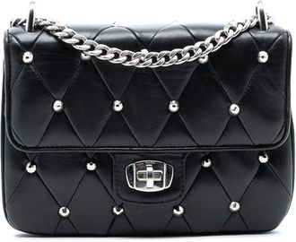 Miu Miu Hobo Bags - Studded Matelasse Leather Crossbody - Gr. unisize - in Schwarz - f&uuml;r Damen