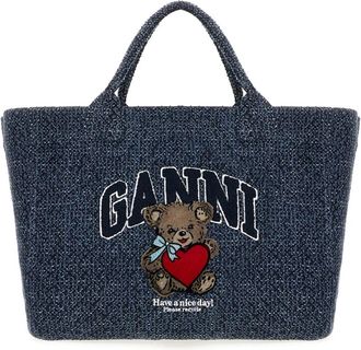 Ganni Femme, Sacs, Bleu, Taille: ONE Size Denim XXL Tote