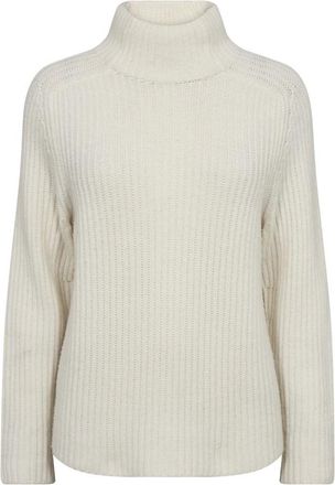 Mos Mosh MOS Mosh, Femme, Pulls, Beige, Taille: 42 FR Pull &agrave; col haut avec motif c&ocirc;tel&eacute;