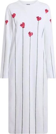 Moschino Femme, Robes, Blanc, Taille: 34 FR Heavy Cotton Printed Dress