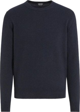 Ermenegildo Zegna Homme, Pulls, Bleu, Taille: 5XL Maglia girocollo in Oasi Cashmere