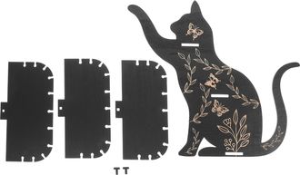 OSALADI Supvox Kristallhalter Wandregal in Katzenform Dekoratives Regal f&uuml;r Wohnzimmer und K&uuml;che Rustikales Wanddekorationsregal zur Lagerung von Kristallen u