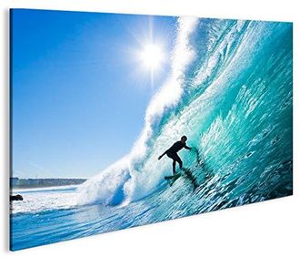 Islandburner Tableau sur toile Big Wave Surf Surf Vague 1p XXL Poster Tableau Tableau Tableau D&eacute;coration Murale Salon Marque