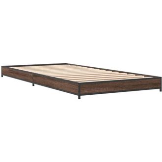vidaXL Cadre de lit sans matelas ch&ecirc;ne marron 75x190 cm Vidaxl