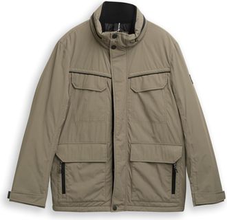 Tom Tailor Herren 1046980 Feldjacke mit aufgesetzten Taschen, 32097-Smokey Olive Green, XL