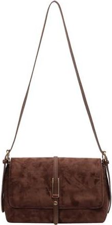 Generic Grand sac &agrave; bandouli&egrave;re en cuir synth&eacute;tique pour femme, pour le travail, le shopping, les voyages, le quotidien, caf&eacute;, 270.00 x 180.00 x 100.00 mm