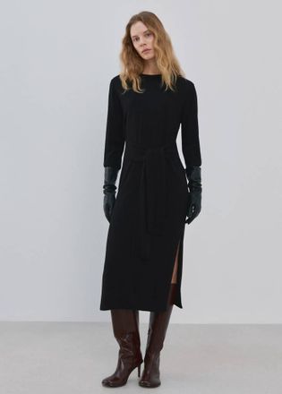 Mango Robe maille naud noir - Femme - XS - MANGO