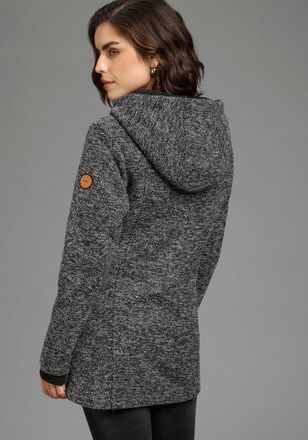 Kangaroos Strickfleecejacke Strick Fleece Jacke au&szlig;en Strick innen Fleece &Uuml;bergangsjacke