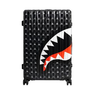 Sprayground Grauer Luggage-Trolley in Full-Size mit Character-Check und Peek-Motiv - - Suitcases - Herren - Mehrfarbig - ONE SIZE