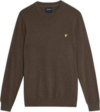 Lyle & Scott Homme, Pulls, Brun, Taille: S Tricot à Manches Longues et Col Rond