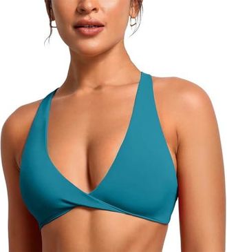 Generic Haut De Maillot De Bain Femme Push Up Sexy Hauts De Bikini R&eacute;glables Chic Classics Col en V Hauts De Maillots Bretelles avec Rembourrage Swimwear Top 
