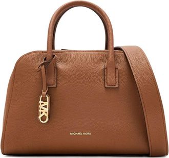 Michael Kors sac à bandoulière à plaque logo - Marron