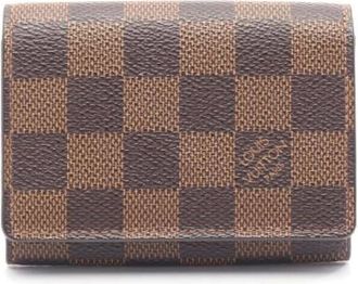 Louis Vuitton Pre-owned Pochette Carte de Visite Damier Card Case - Homme - Pre-owned - Brun - Taille: ONE Size