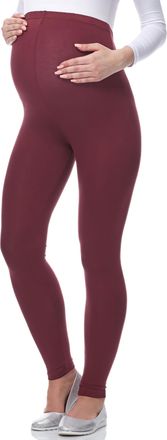 Be Mammy Lange Umstandsleggings aus Viskose Leggings Blickdicht Damen, Maternity Clothing, Ideal f&uuml;r die Schwangerschaft BE-02 (Burgund, 3XL)