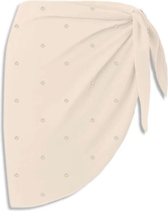 MC2 Saint Barth Femme, Maillots de bain, Beige, Taille: ONE Size Sery Short Georgette Pareo