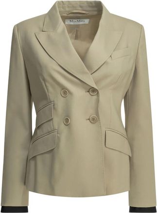 Max Mara Blazer Placido - Femme - Vestes - Beige - Taille: 36 FR