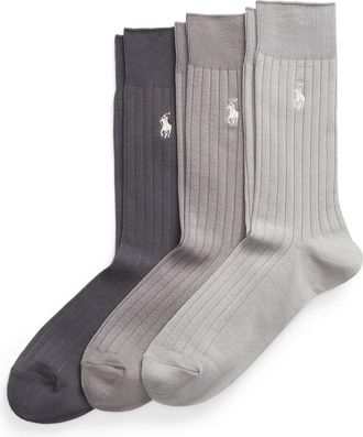 Ralph Lauren 3er-Pack Ripp-Socken aus einem soften Baumwoll-Mix in