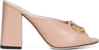 Valentino Garavani Femme, Chaussures, Rose, Taille: 38 1/2 EU Mule &agrave; talon VLogo Signature