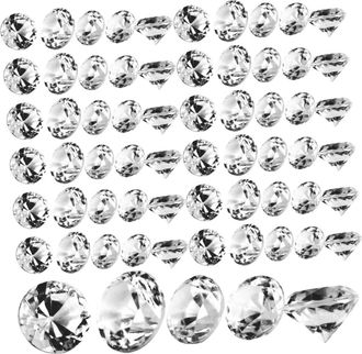 Hemobllo 500 St&uuml;ck Transparente Acryl Strasssteine 3 8mm als Vasenf&uuml;ller f&uuml;r Hochzeitsdekoration Tischkonfetti Selbstgemacht Partydeko