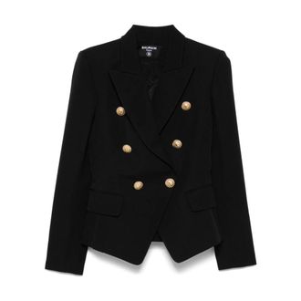 Balmain Doppelreihiger Blazer - - Jackets - Damen - Schwarzk - S