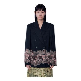 Dries Van Noten Blazer crois&eacute; brod&eacute; - Femme - Vestes - Noir - Taille: 36 FR