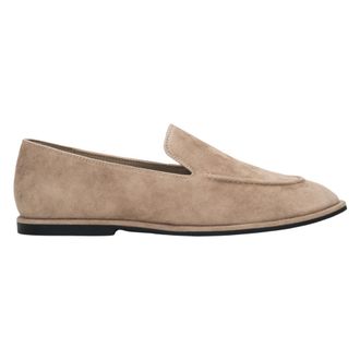 Estro & Luminara Femme, Chaussures, Beige, Taille: 41 EU Mocassins plats beiges pour femmes en v&eacute;ritable velours Estro Er00119020