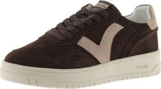 Victoria Basket Basse Unisexe Seul Croûte De Cuir & Pièces en Contraste & Lacets Assortis 1257127 pour Adulte Chocolate 40
