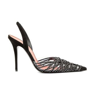 Amina Muaddi Schwarze Slingback Pumps - - Shoes - Damen - Schwarzk - 39 EU