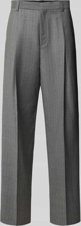 HUGO BOSS Loose Fit Bundfaltenhose aus Wolle mit B&uuml;gelfalte