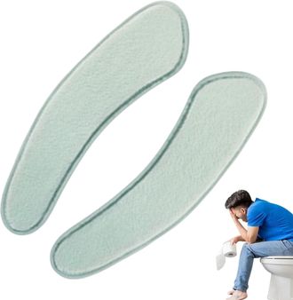 Generic WC-Sitzbezug-Pads - Warmer WC-Sitzbezug, Waschbare, Wiederverwendbare Klebematte, Doppelklappen-Trennung, Pl&uuml;sch-Toilettensitzpolster F&uuml;r Kinder Und E