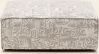 Madura Pouf Dyonis Klark blanc et naturel - BEIGE