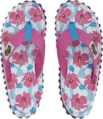 Gumbies Originals Tongs pour femme en matériaux recyclés Semelle profilée fabriquée à partir de pneus de voiture recyclés, semelle intérieure douce en toile d