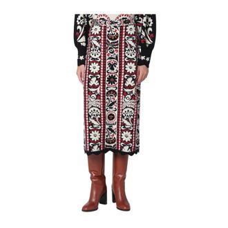 Farm Rio Stripes Winter Tapestry Knit Skirt - - Skirts - Damen - Mehrfarbig - XS