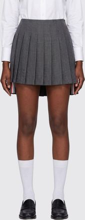 Thom Browne Asymmetrischer Plissee-Minirock aus Wolle mit Prince-of-Wales-Karo