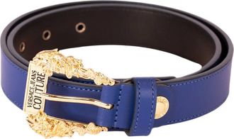 Versace Jeans Couture Femme, Accessoires, Bleu, Taille: 85 CM Cintura Belt Vitello