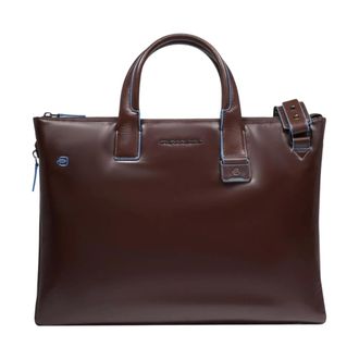 Piquadro unisex, Sacs, Brun, Taille: ONE Size Blue Square Briefcase 15.6