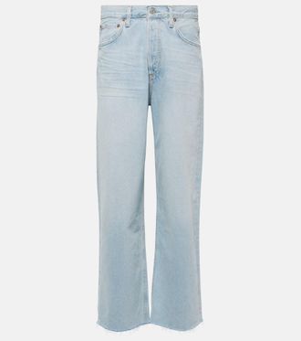 A Gold E High-Rise Wide-Leg Jeans Ren