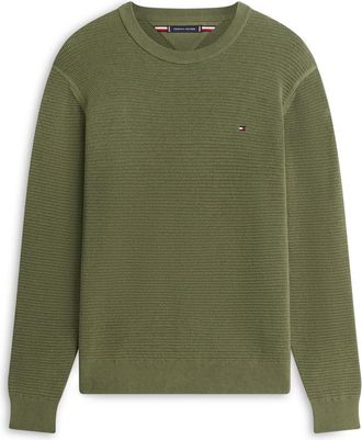 Tommy Hilfiger Leichter Pullover aus Baumwolle mit kleiner Flag-Stickerei in