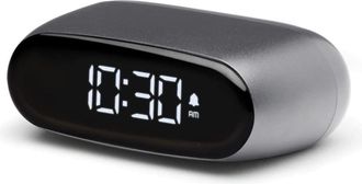 Lexon Minu Mini-Wecker, kompakt, mit VA-LCD-Display, Touchscreen-Bedienung, Snooze-Funktion und Hintergrundbeleuchtung, wiederaufladbarer Akku, Aluminium-Fi