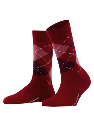 Burlington Damen Socken Marylebone W So Wolle gemustert 1 Paar, Rot Cranberry 8033, 36-41